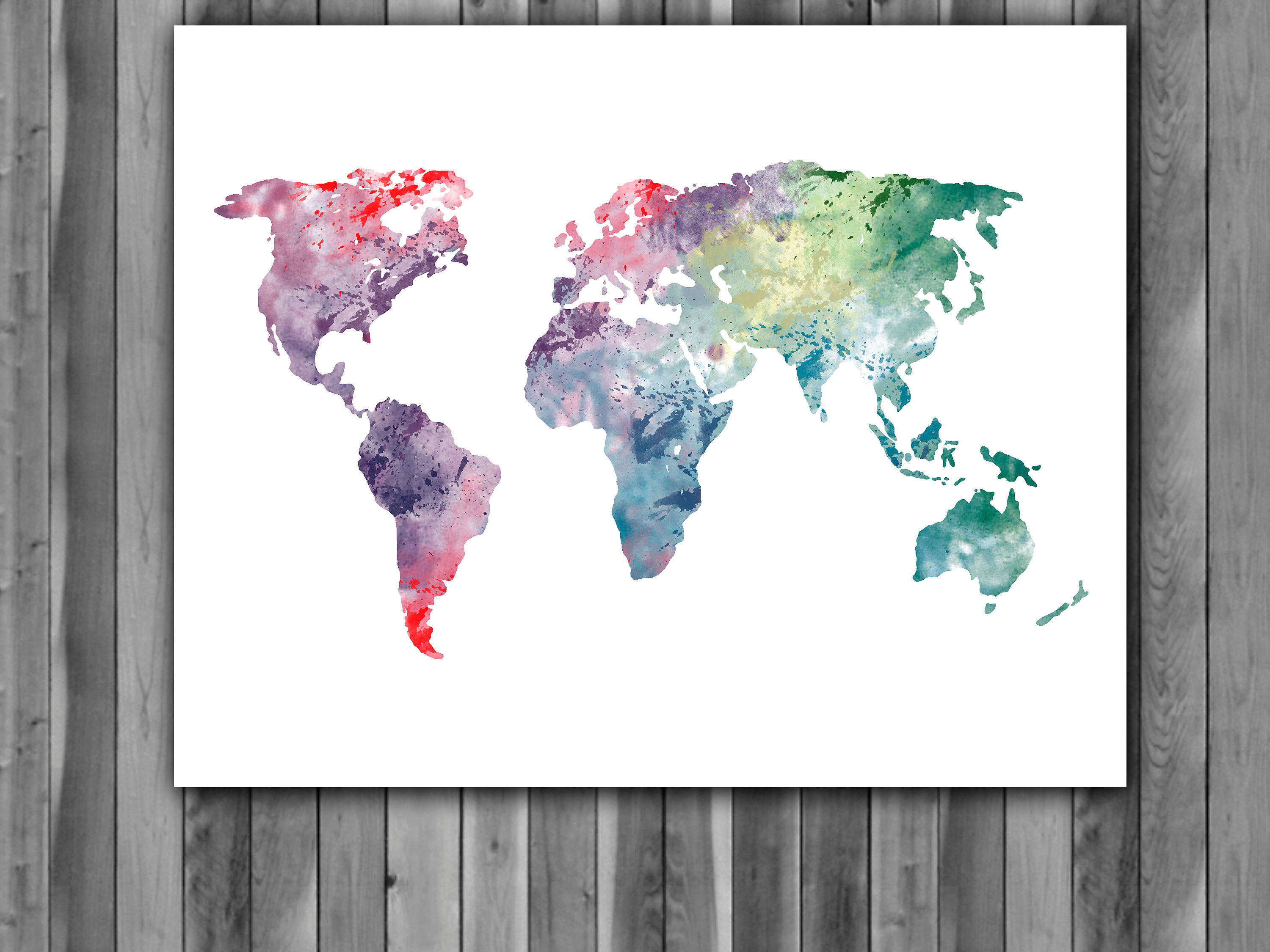 World Map Watercolor Print World Map Art World Map Painting World World Map Watercolor Print World Map Art World Map Painting World
